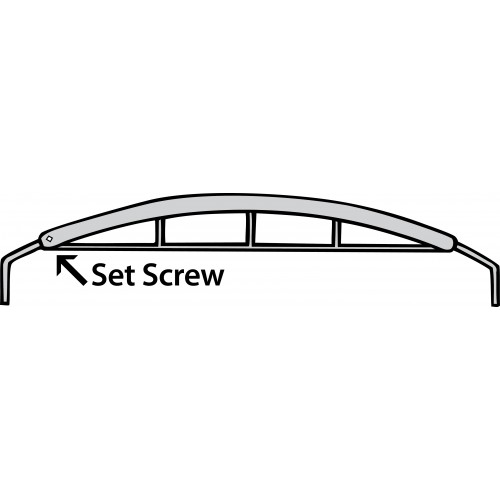 Bow Tarp, HD Reinforced Round Steel 10" Rise - Std. Adjustable (84"L ...